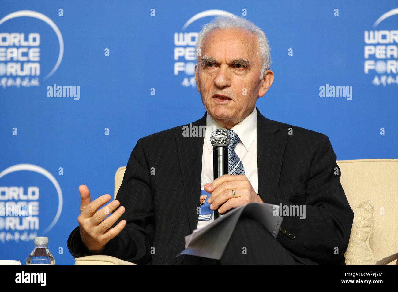 Yasar Yakis, former Turkish Foreign Minister, attends the 6th World ...