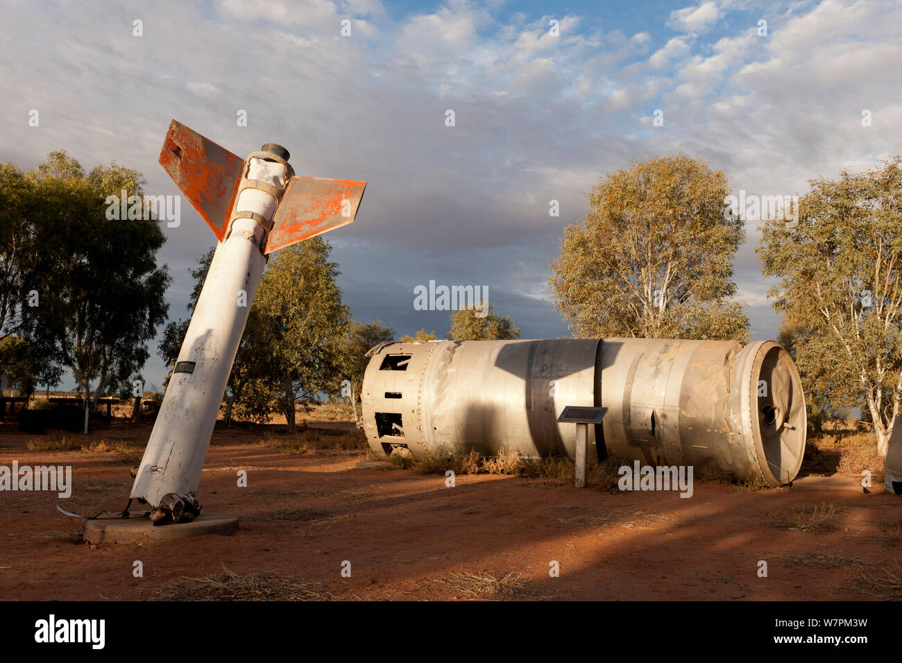 William Creek's Memorial Park with remains of Black Arrow rocket ...