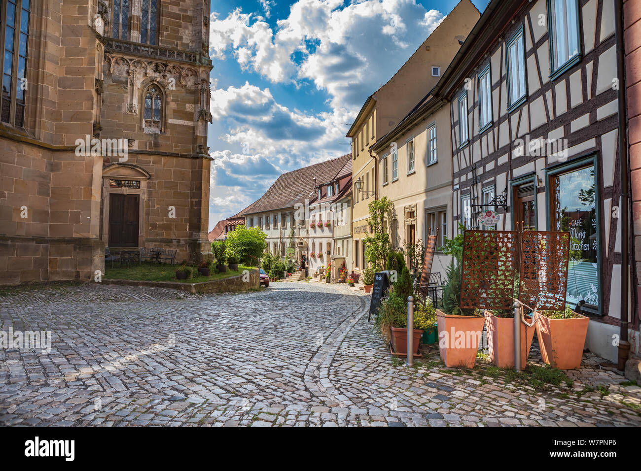 HASSBERGE, GERMANY - CIRCA APRIL, 2019: Townscape of Koenigsberg in ...