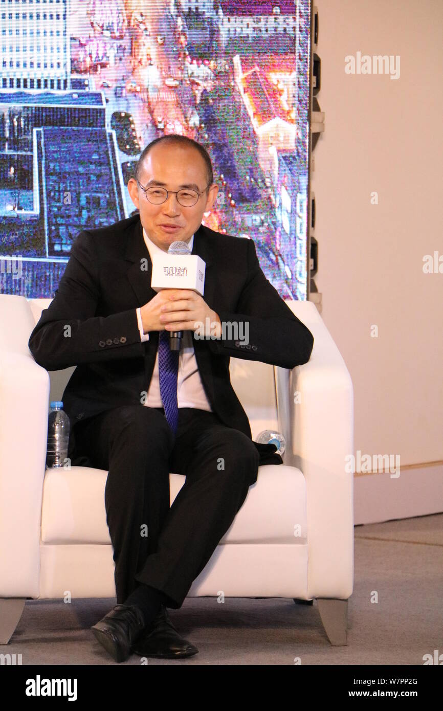 Pan Shiyi, co-founder, Chairman and co-CEO of SOHO China, attends the ...