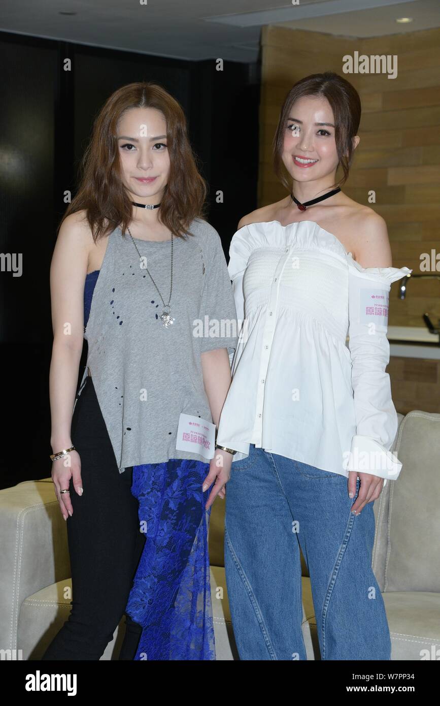 Hong Kong singers and actresses Gillian Chung, left, and Charlene Choi ...