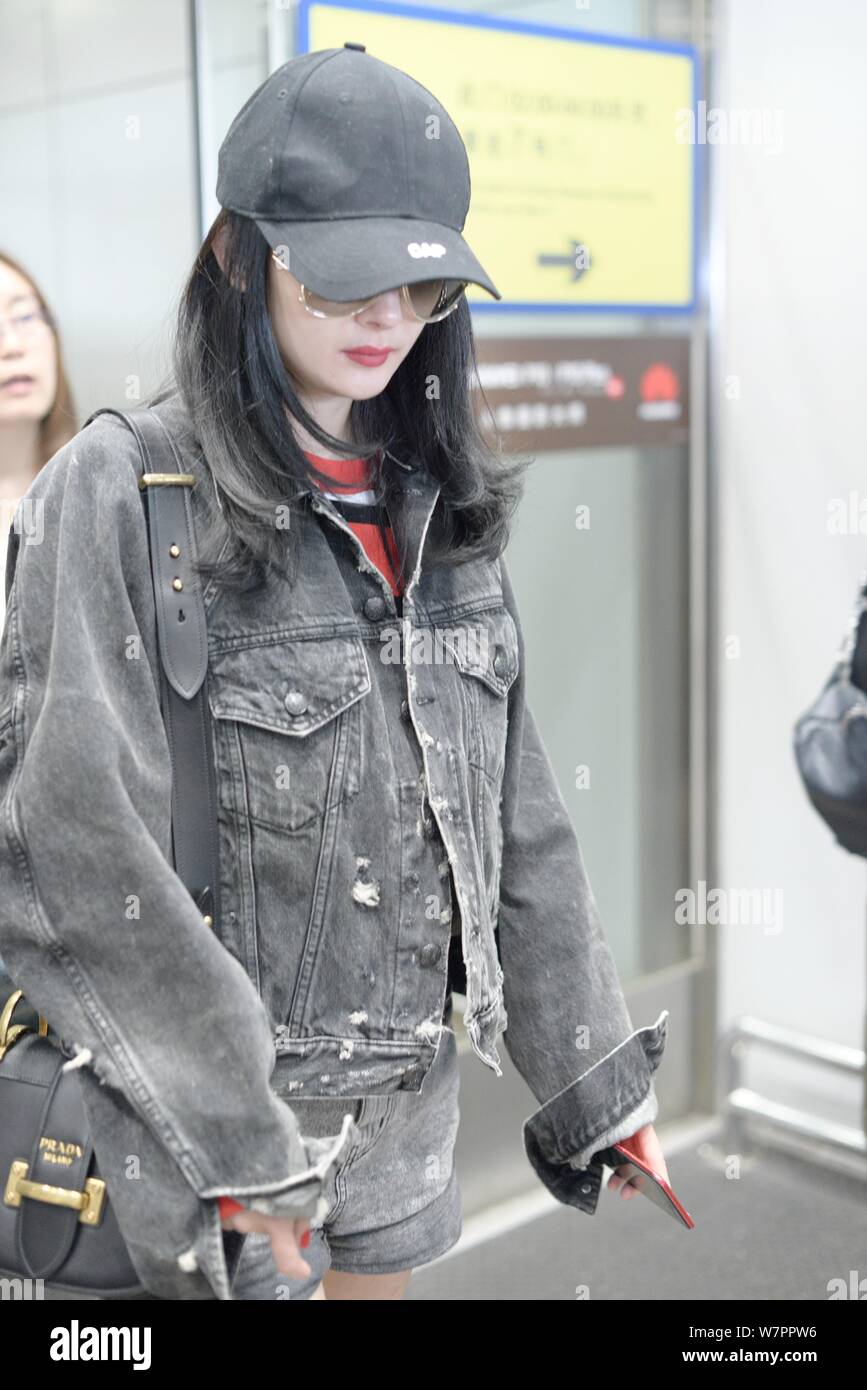Chinese actress Yang Mi is pictured at the Beijing Capital ...
