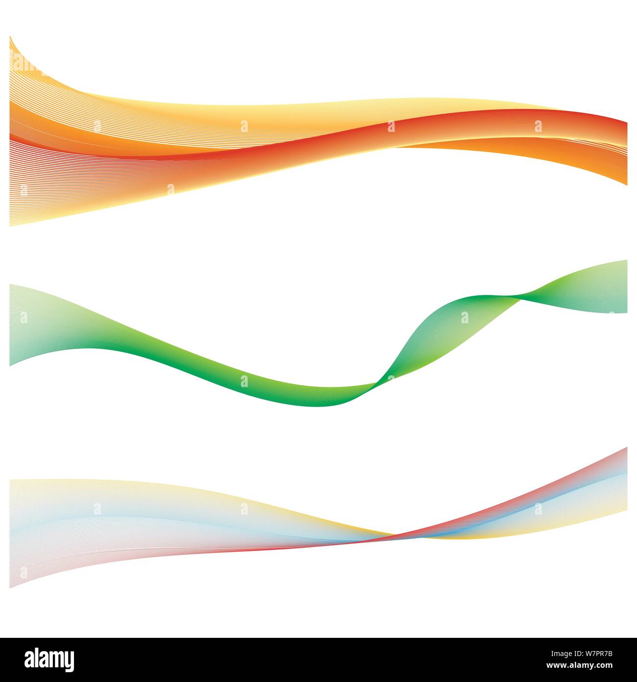 Abstract smooth color wave vector. Curve flow motion illustration Stock ...