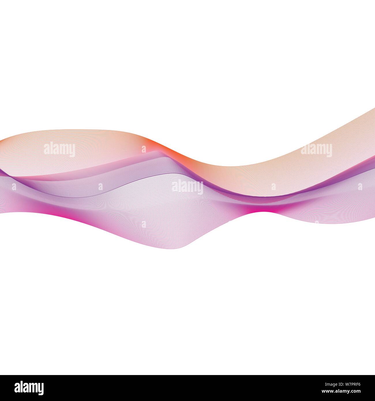 Abstract smooth color wave vector. Curve flow motion illustration Stock ...