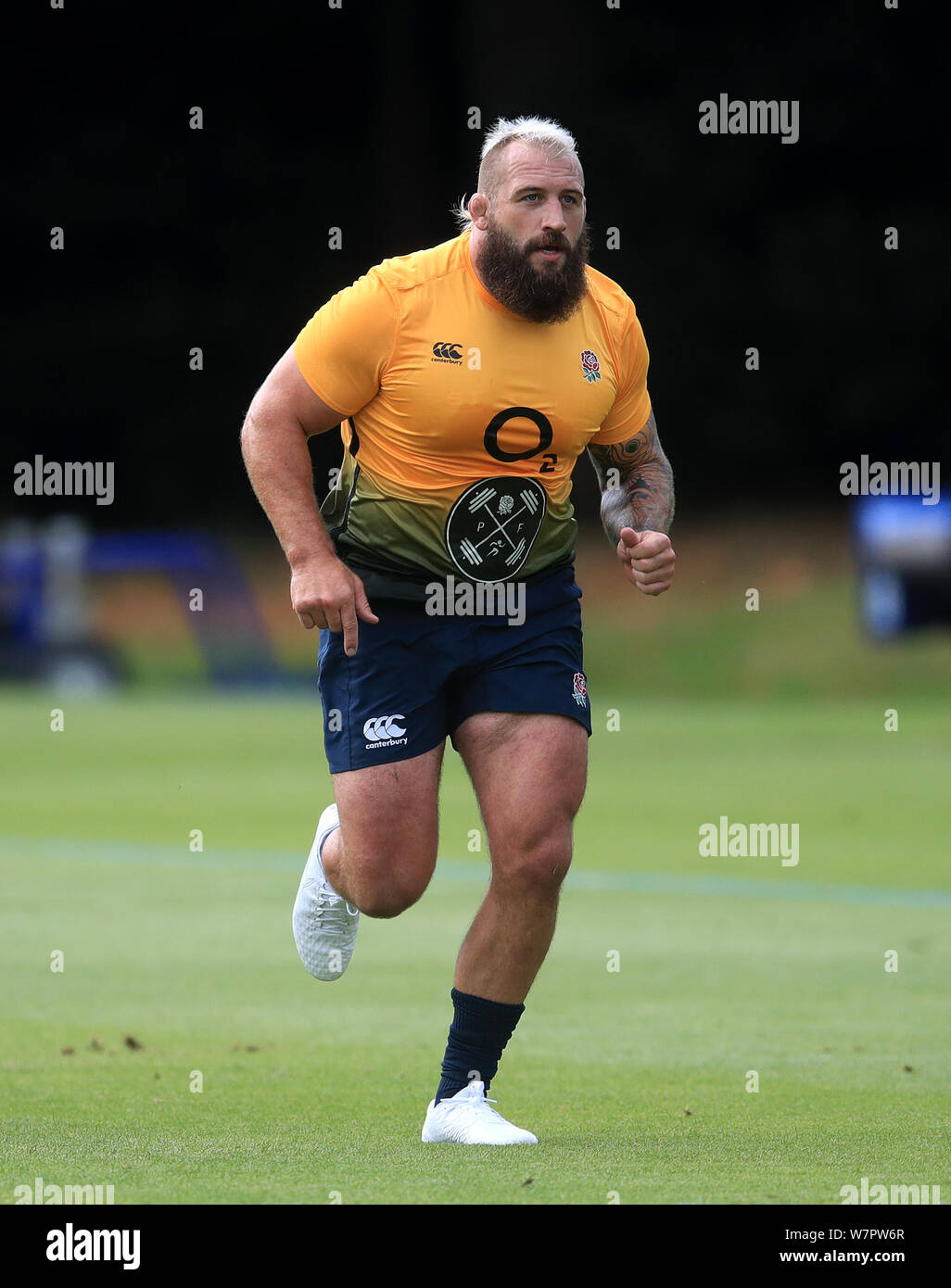 Englands joe marler training session pennyhill park hi-res stock ...