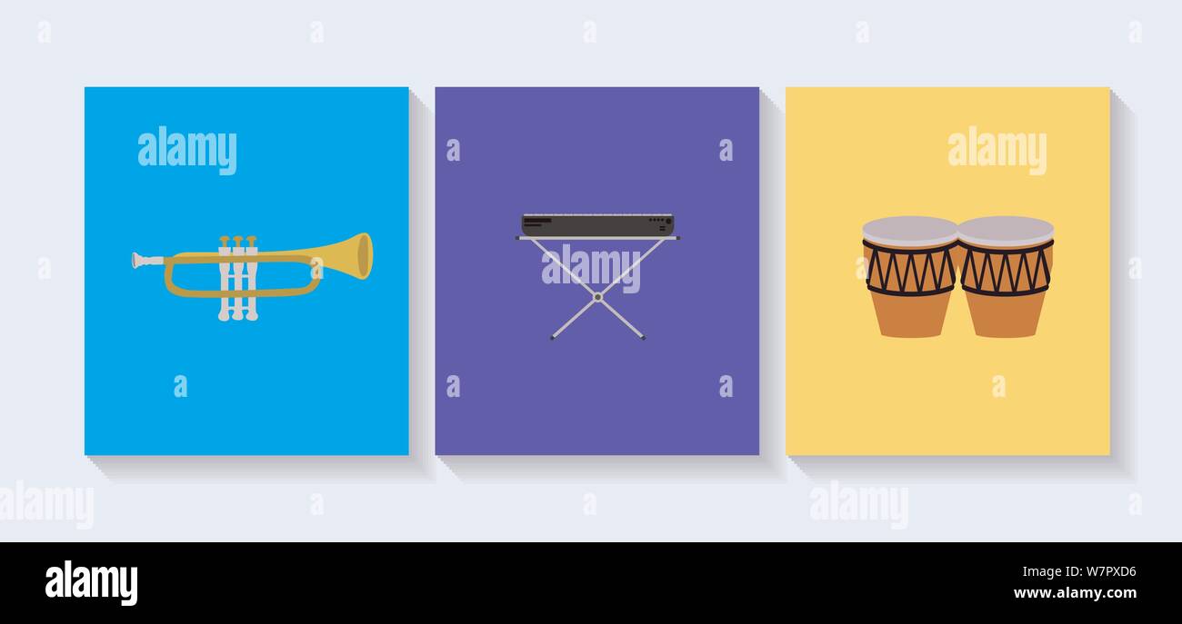 set of musical instruments icons Stock Vector Image & Art - Alamy
