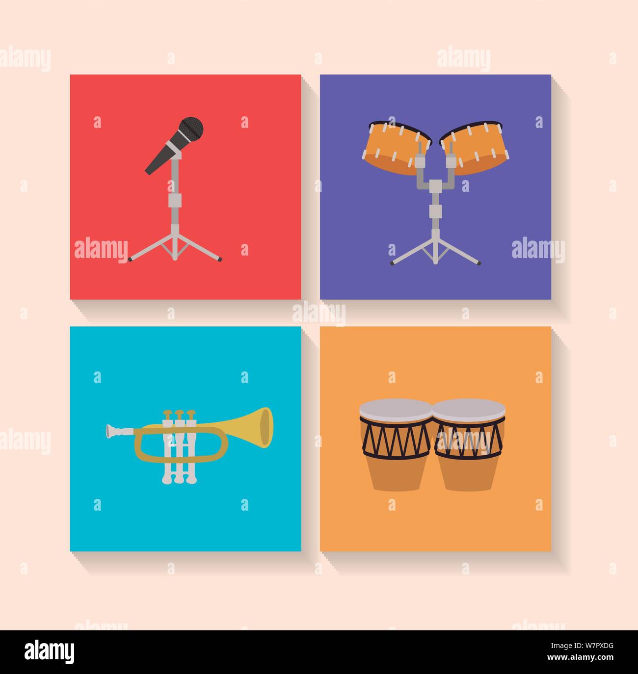 set of musical instruments icons Stock Vector Image & Art - Alamy