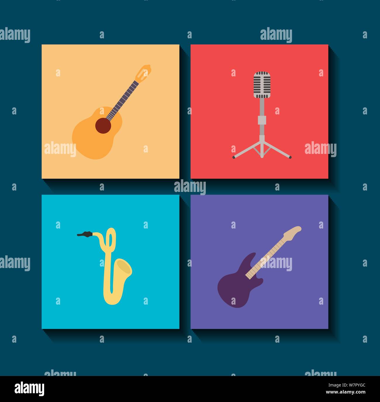 Icons music styles hi-res stock photography and images - Alamy
