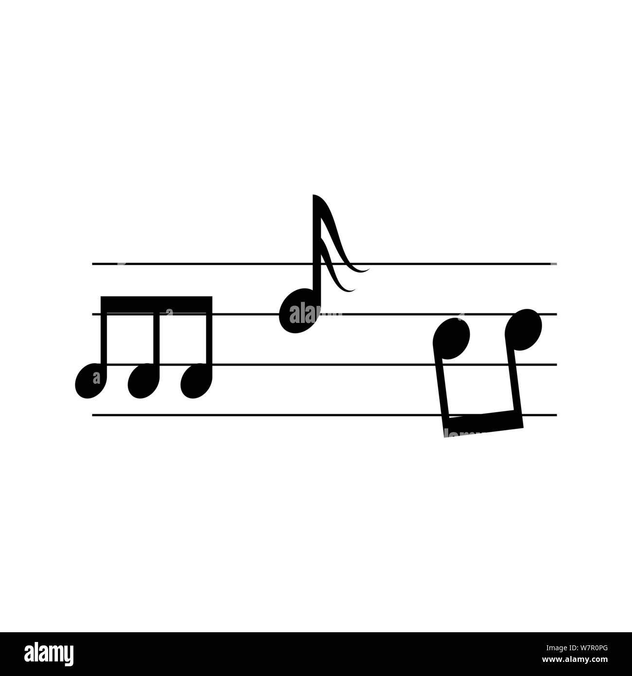 Music note Icon Vector illustration design Stock Vector Image & Art - Alamy