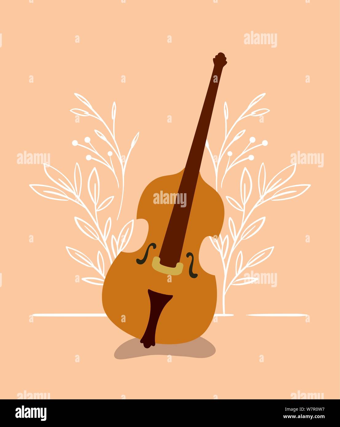 fiddle musical instrument isolated icon Stock Vector Image & Art - Alamy