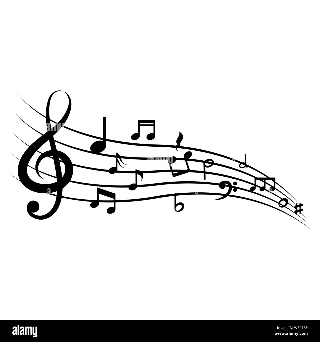 Music note Icon Vector illustration design Stock Vector Image & Art - Alamy