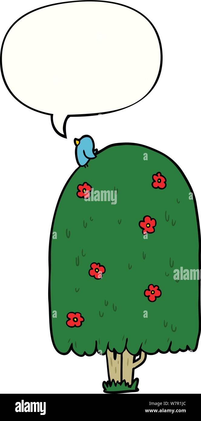 cartoon tall tree with speech bubble Stock Vector Image & Art - Alamy