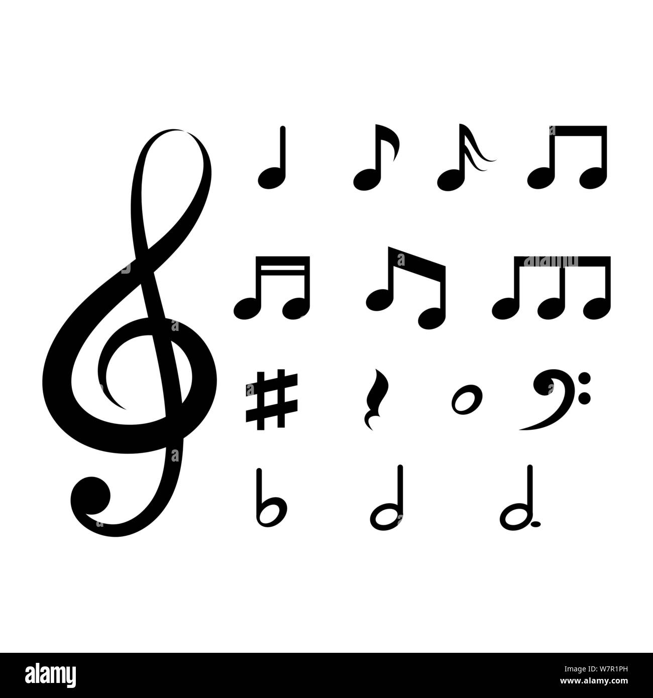 Music note Icon Vector illustration design Stock Vector Image & Art - Alamy