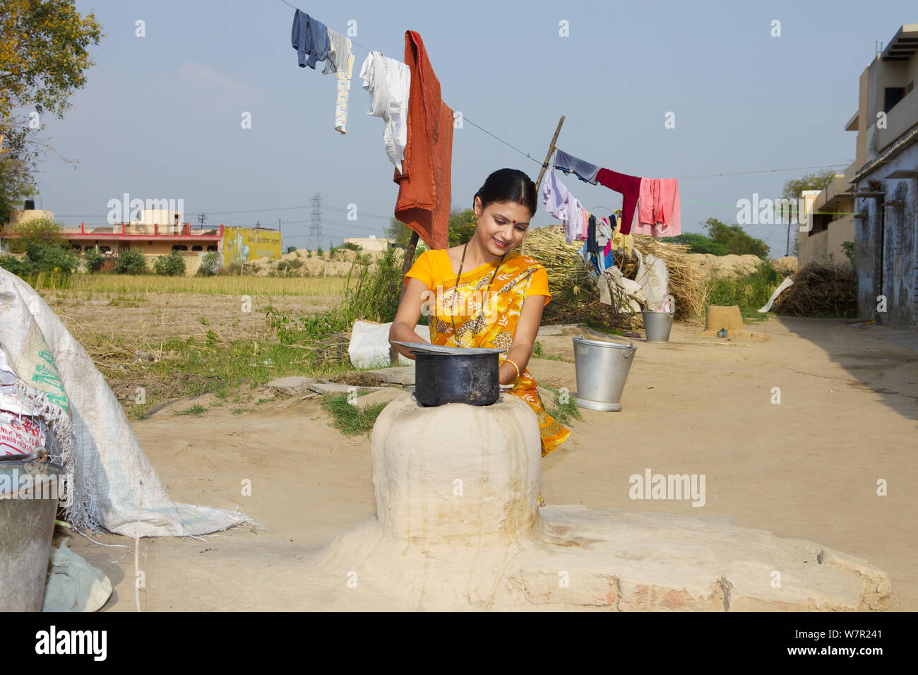 Indian rural woman cooking food hi-res stock photography and images - Alamy