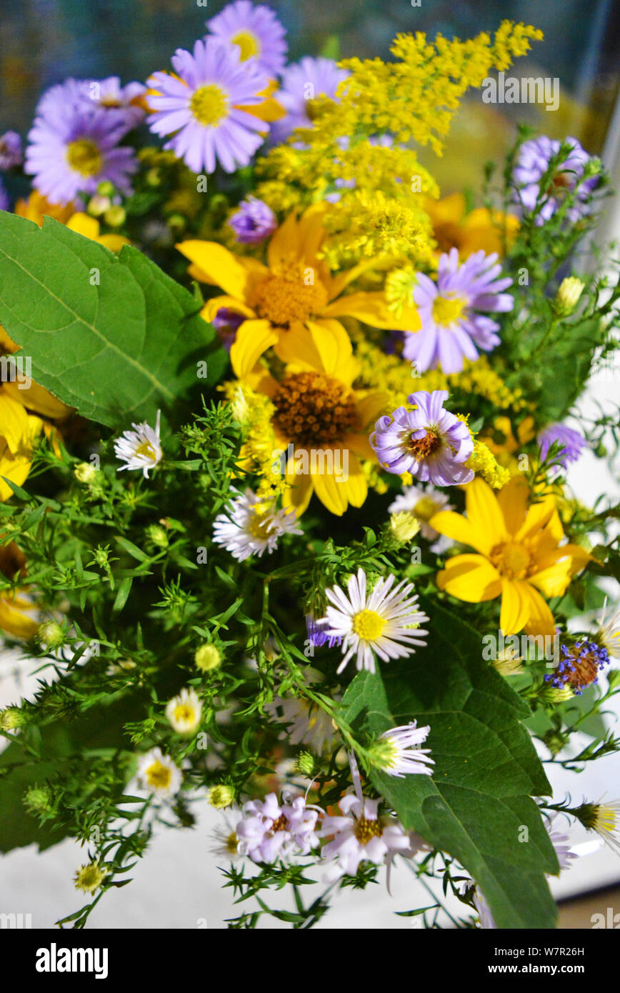 Flower bouquet of beautiful wild Ukrainian wildflowers made with a soul ...