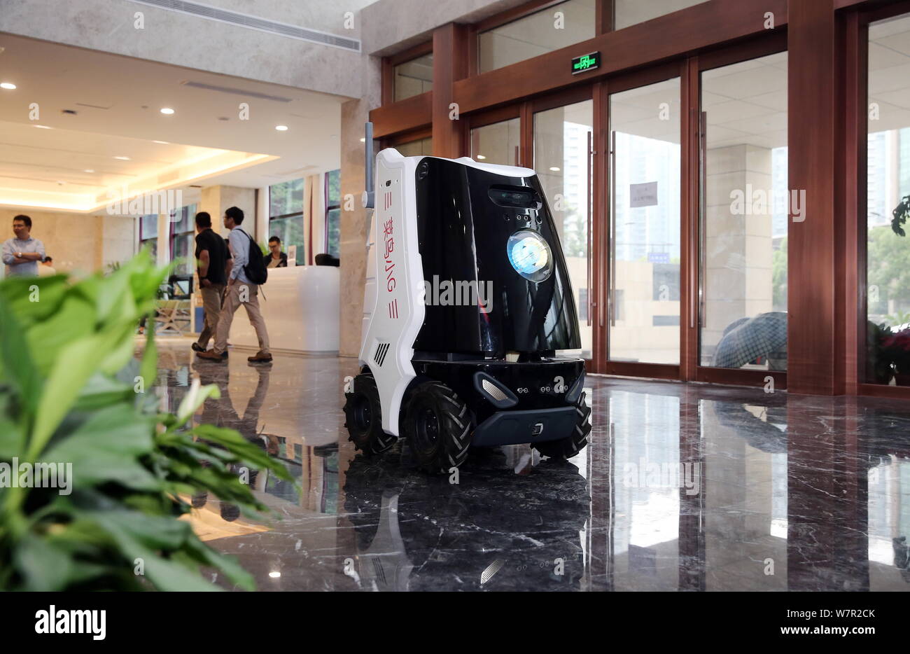 The delivery robot named ''Xiao G'' (''Little G'') which was designed ...