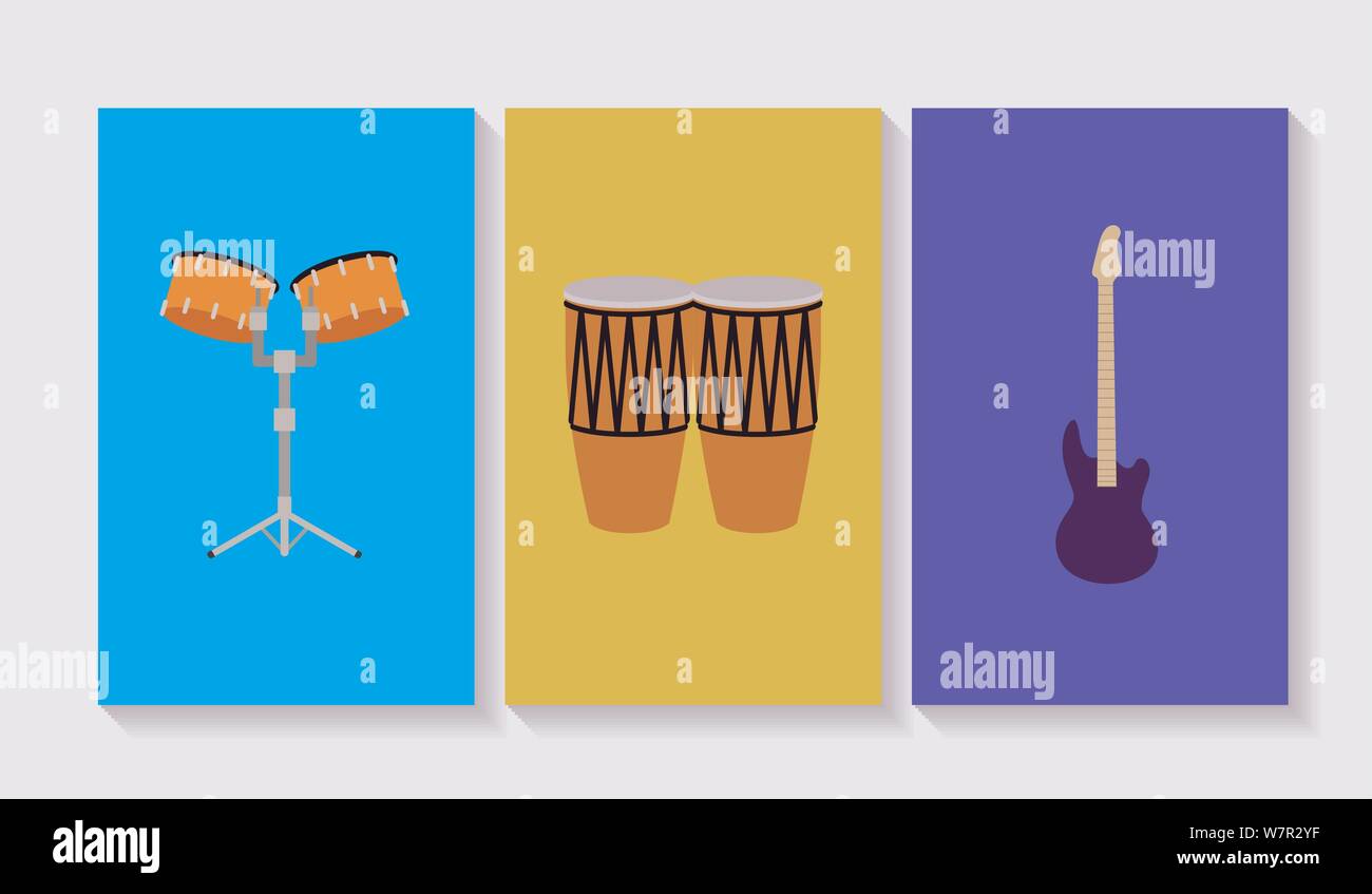 set of musical instruments icons Stock Vector Image & Art - Alamy