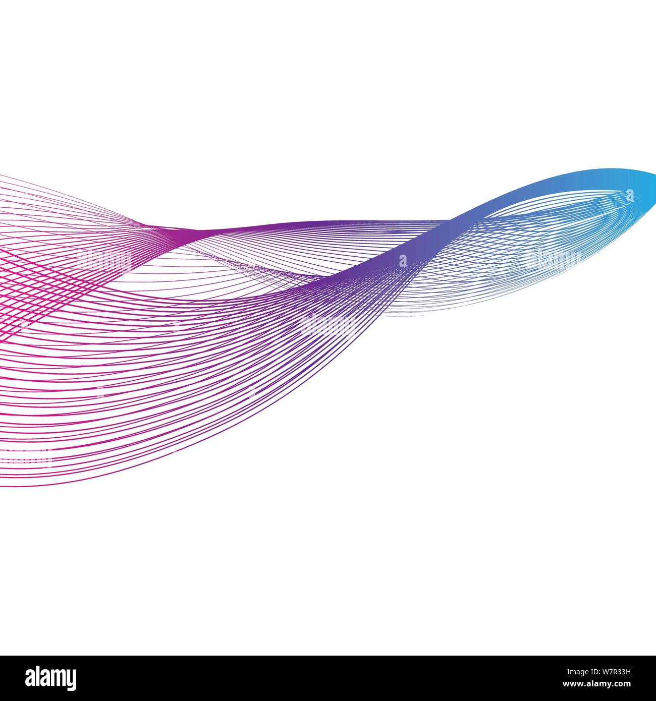 Abstract smooth color wave vector. Curve flow blue motion illustration ...