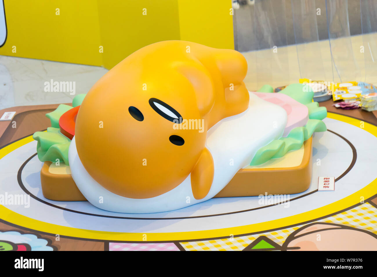 Popular Japanese cartoon character Gudetama, or lazy egg, created by ...