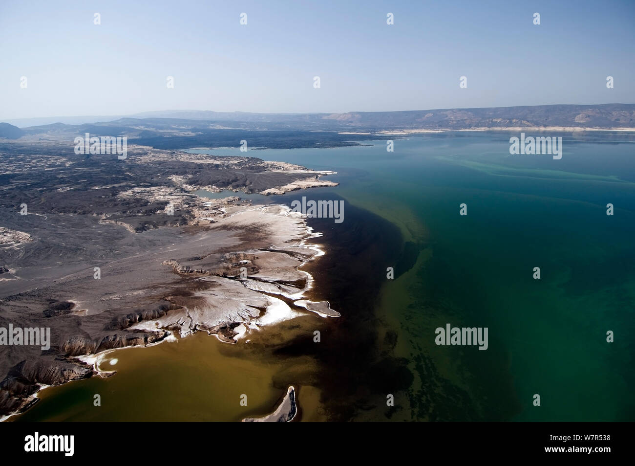 Lake Assal shoreline - Africas lowest point at 515 feet below sea level ...