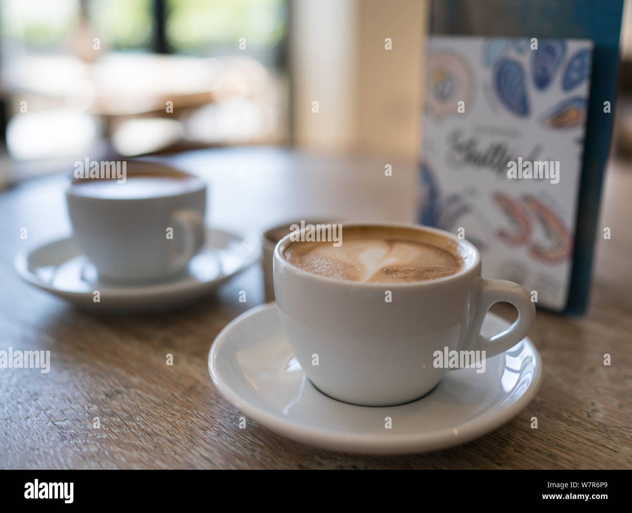 Coffee at Rick Stein's Sandbanks restaurant Stock Photo - Alamy