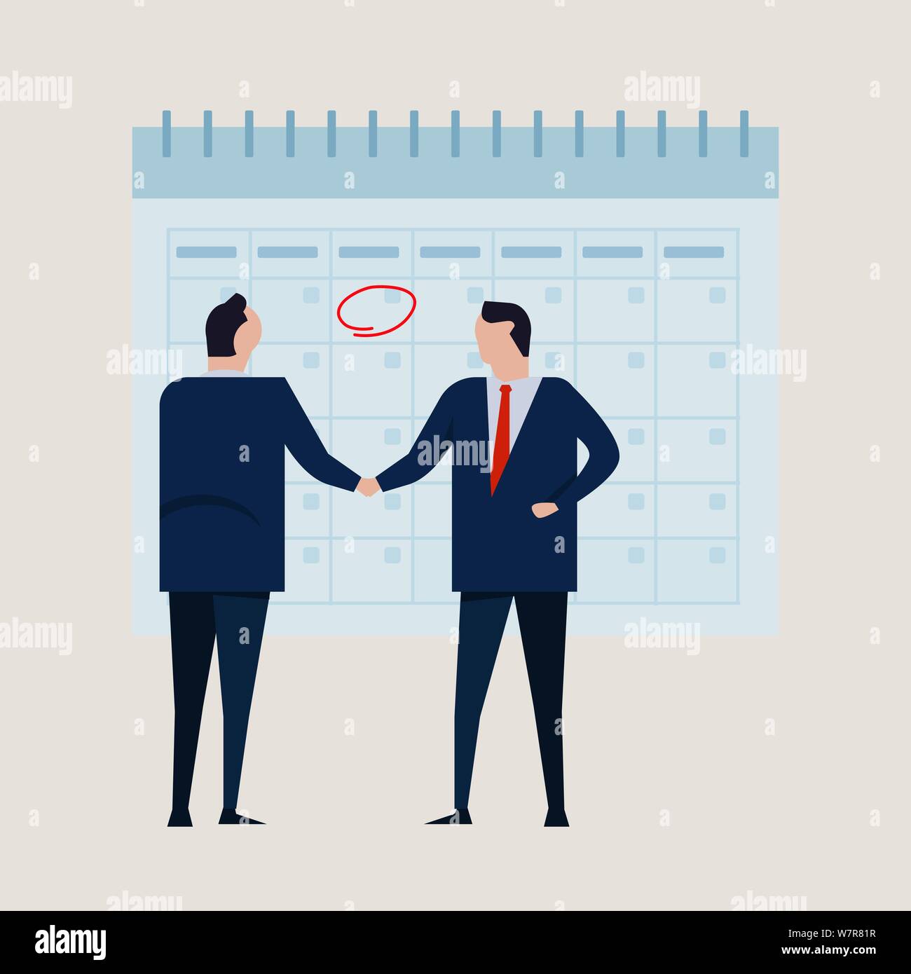 Time calendar commitment target project. Business people agreement ...