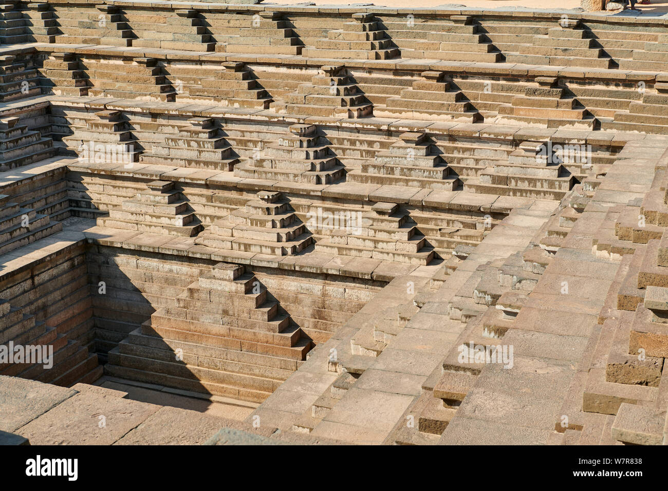 Stepped square water tank inside the Royal Enclosure at Hampi, UNESCO ...
