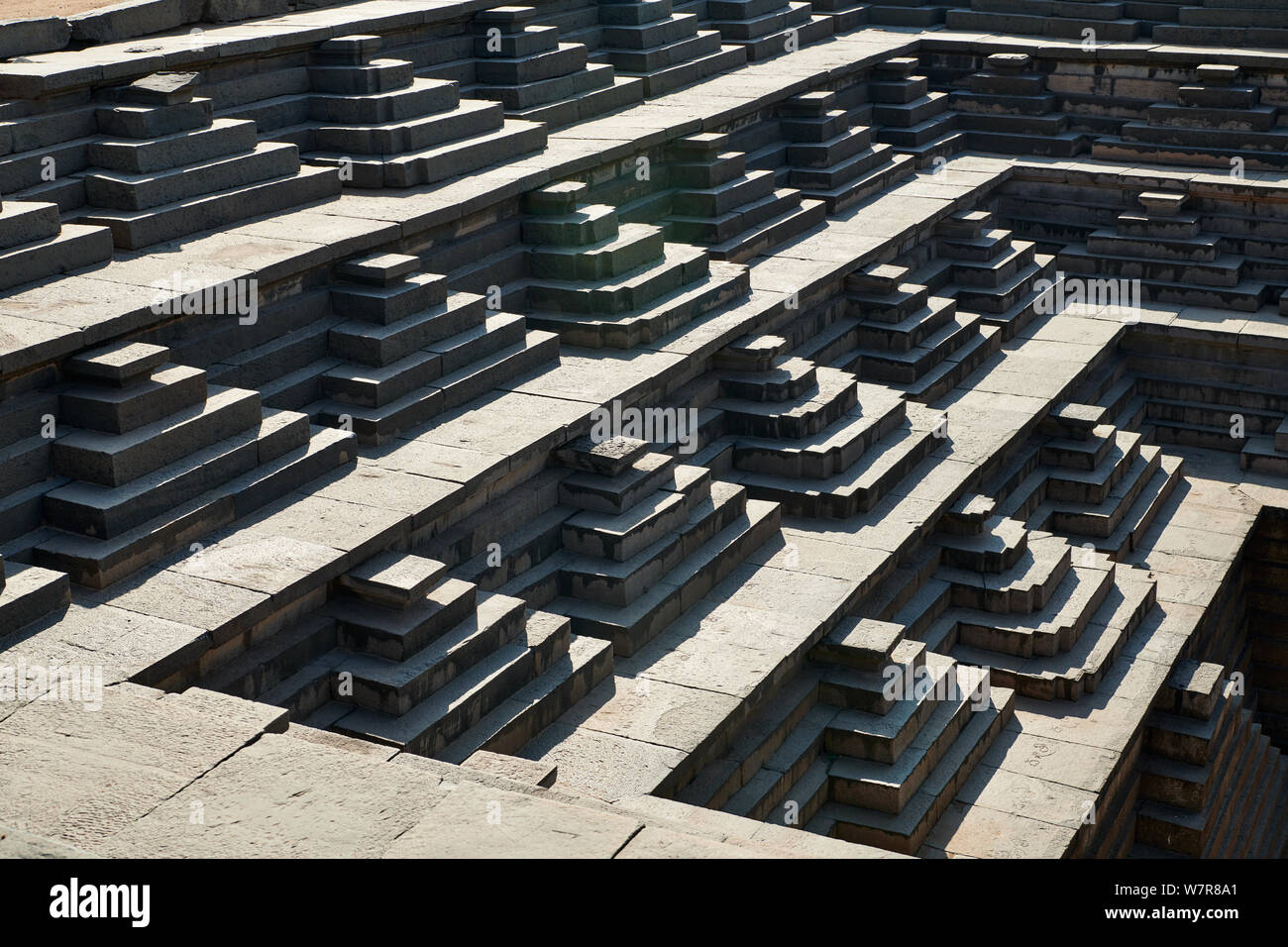 Stepped square water tank inside the Royal Enclosure at Hampi, UNESCO ...