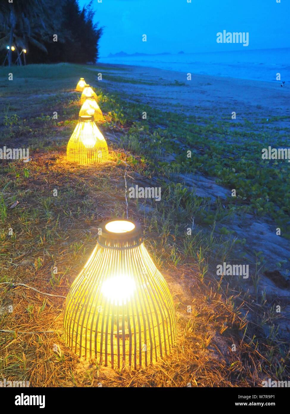light on the beach Pranburi Beach in Thailand Stock Photo - Alamy