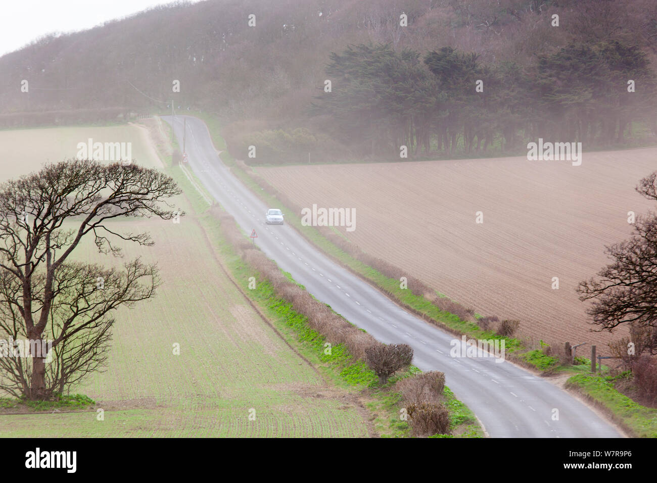 Top soil blowing from coastal fields during dry weather Sherringham ...