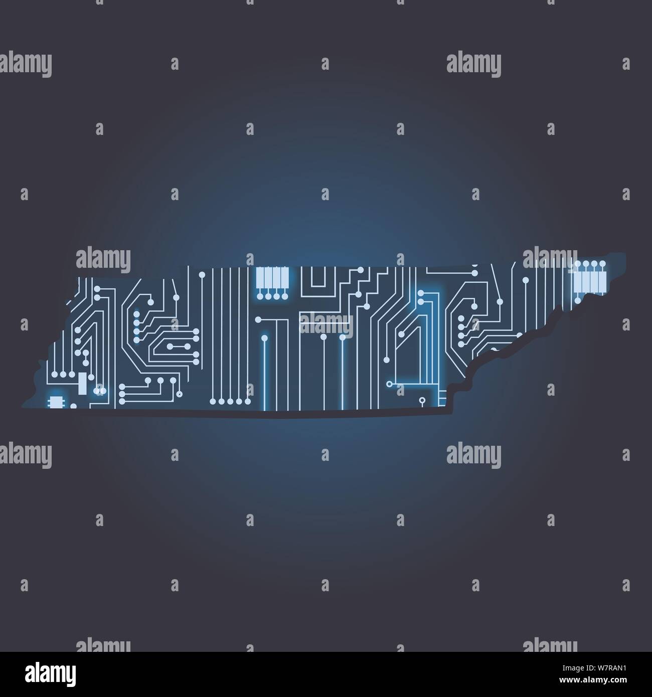 Map of tennessee hi-res stock photography and images - Alamy