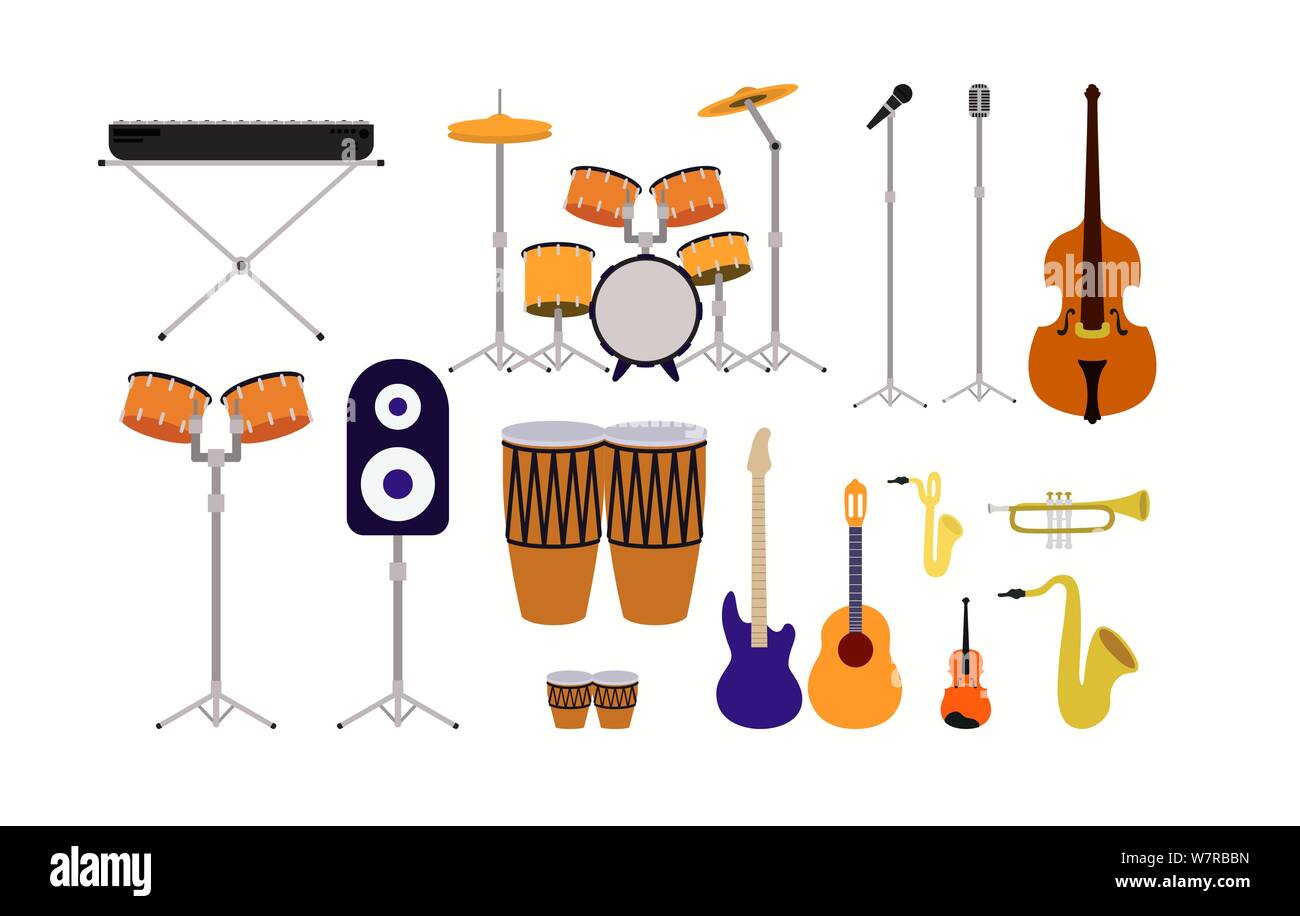 set of musical instruments icons Stock Vector Image & Art - Alamy