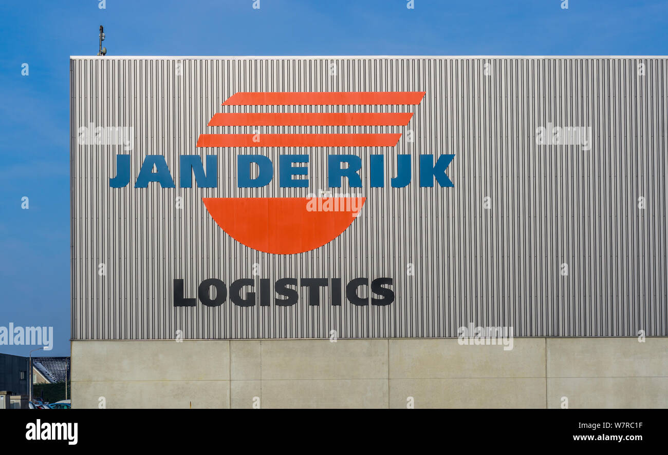 The company logo of jan de rijk on the exterior of the warehouse ...