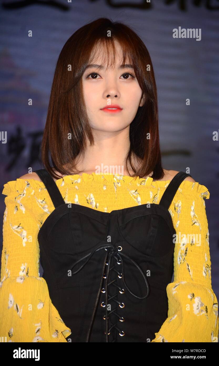 Chinese singer and actress Ju Jingyi of Chinese girl group SNH48 ...