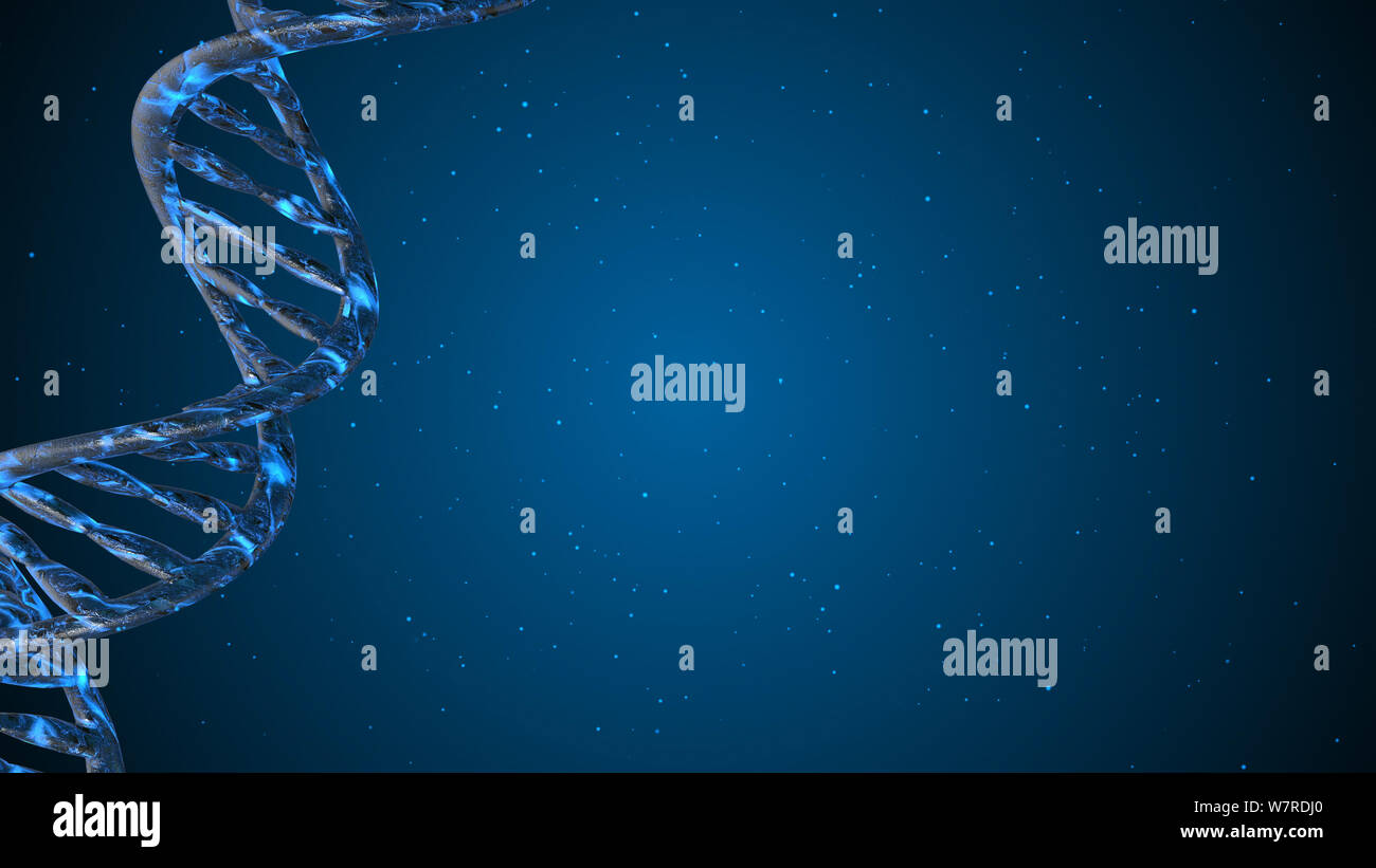 DNA code. Abstract 3d polygonal wireframe DNA molecule helix spiral ...