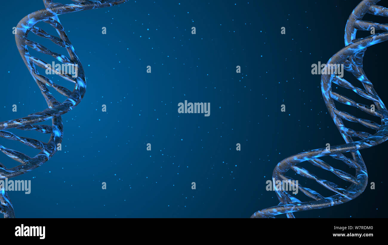 DNA code. Abstract 3d polygonal wireframe DNA molecule helix spiral ...