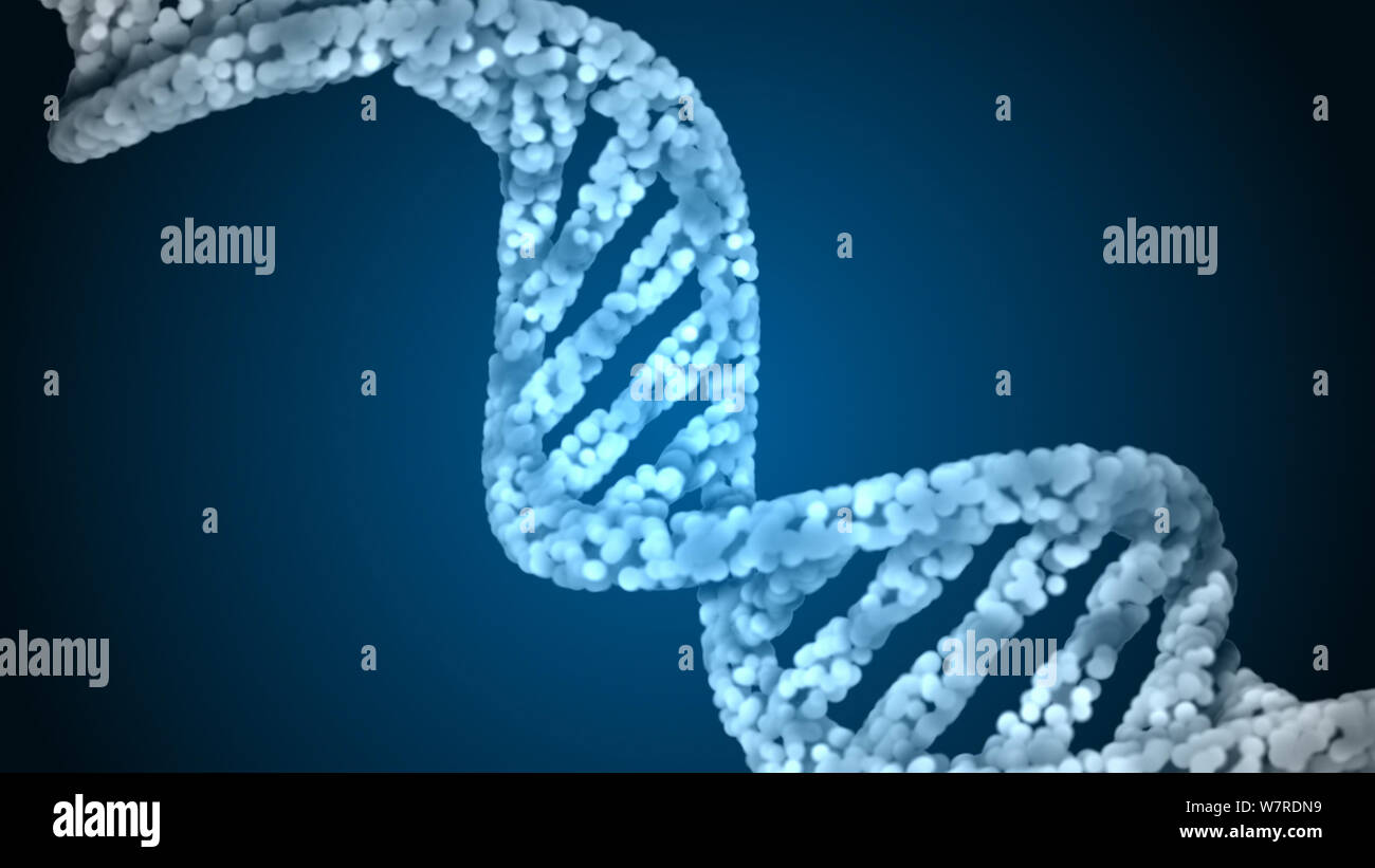 DNA code. Abstract 3d polygonal wireframe DNA molecule helix spiral ...