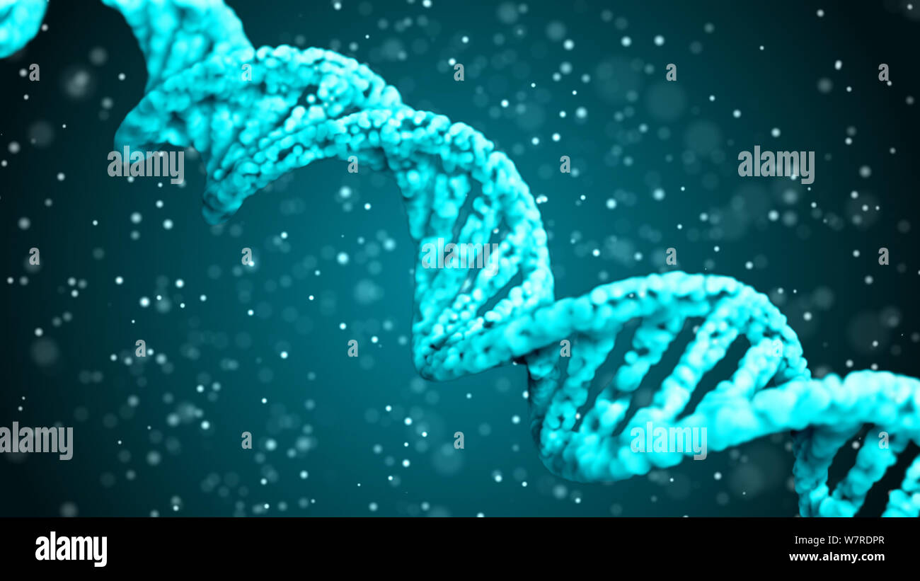 DNA code. Abstract 3d polygonal wireframe DNA molecule helix spiral ...