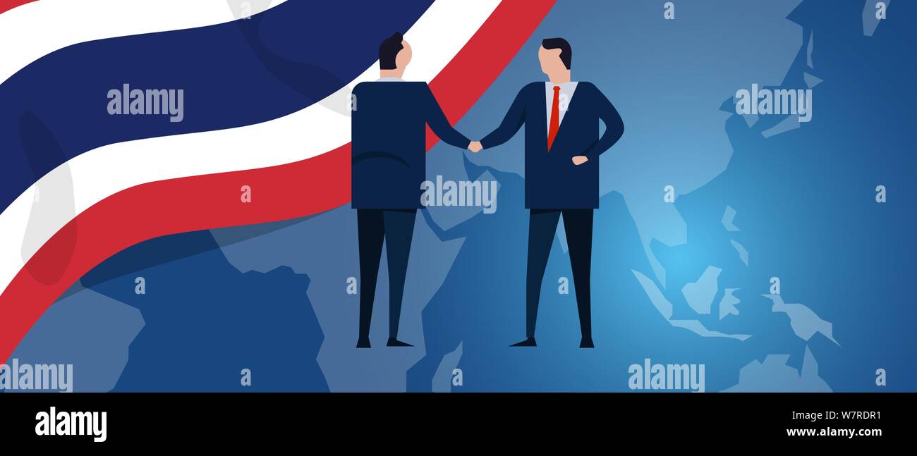 Thailand international partnership. Diplomacy negotiation. Business ...