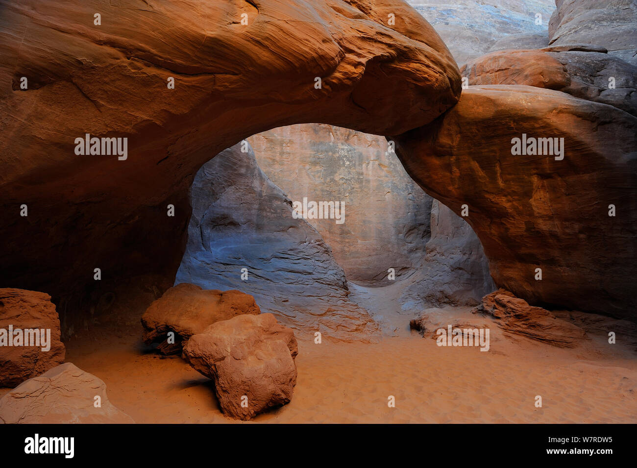 Sand Dune Arch, Arches National Park, Utah, USA November 2012 Stock ...