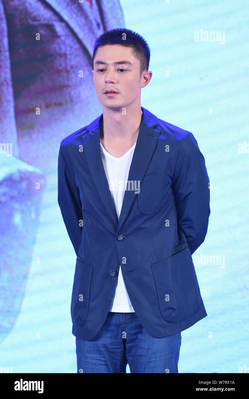 Taiwanese actor Wallace Huo attends a premiere event for his new movie ...