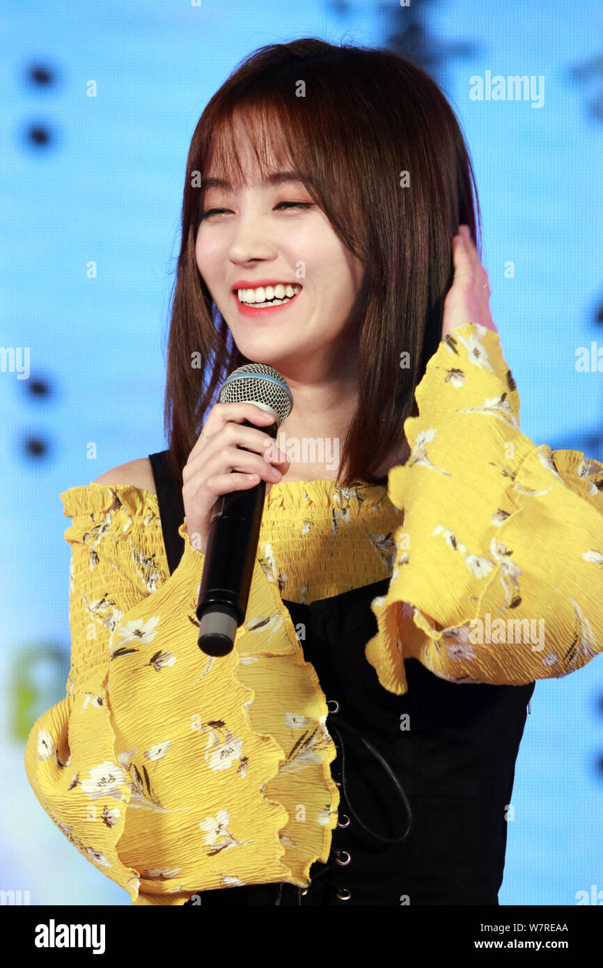 Chinese singer and actress Ju Jingyi of Chinese girl group SNH48 ...