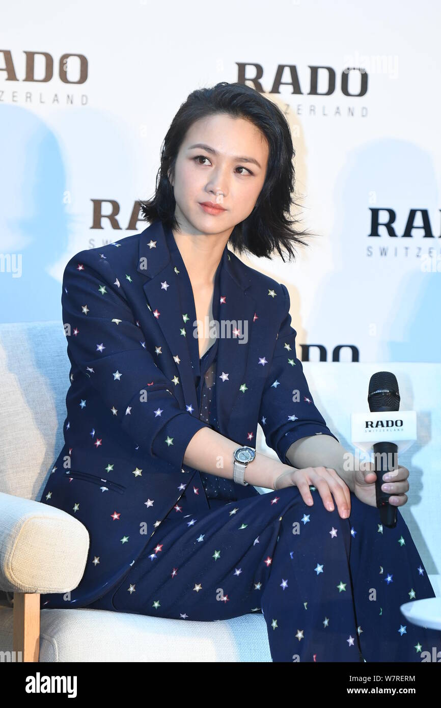 Chinese actress Tang Wei attends a promotional event for RADO watches ...