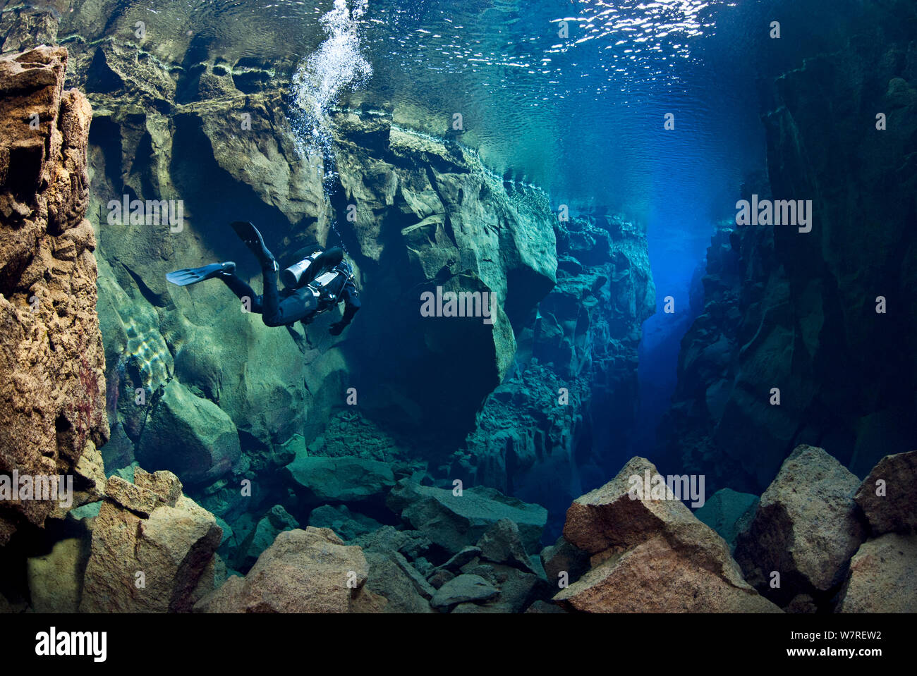 Thingvellir national park silfra rift hi-res stock photography and ...