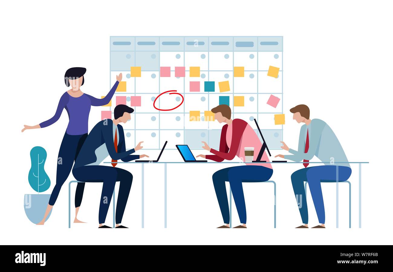 Business people working together on a project Stock Vector Images - Alamy