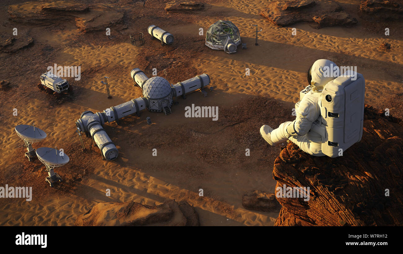 Astronaut above mars hi-res stock photography and images - Alamy