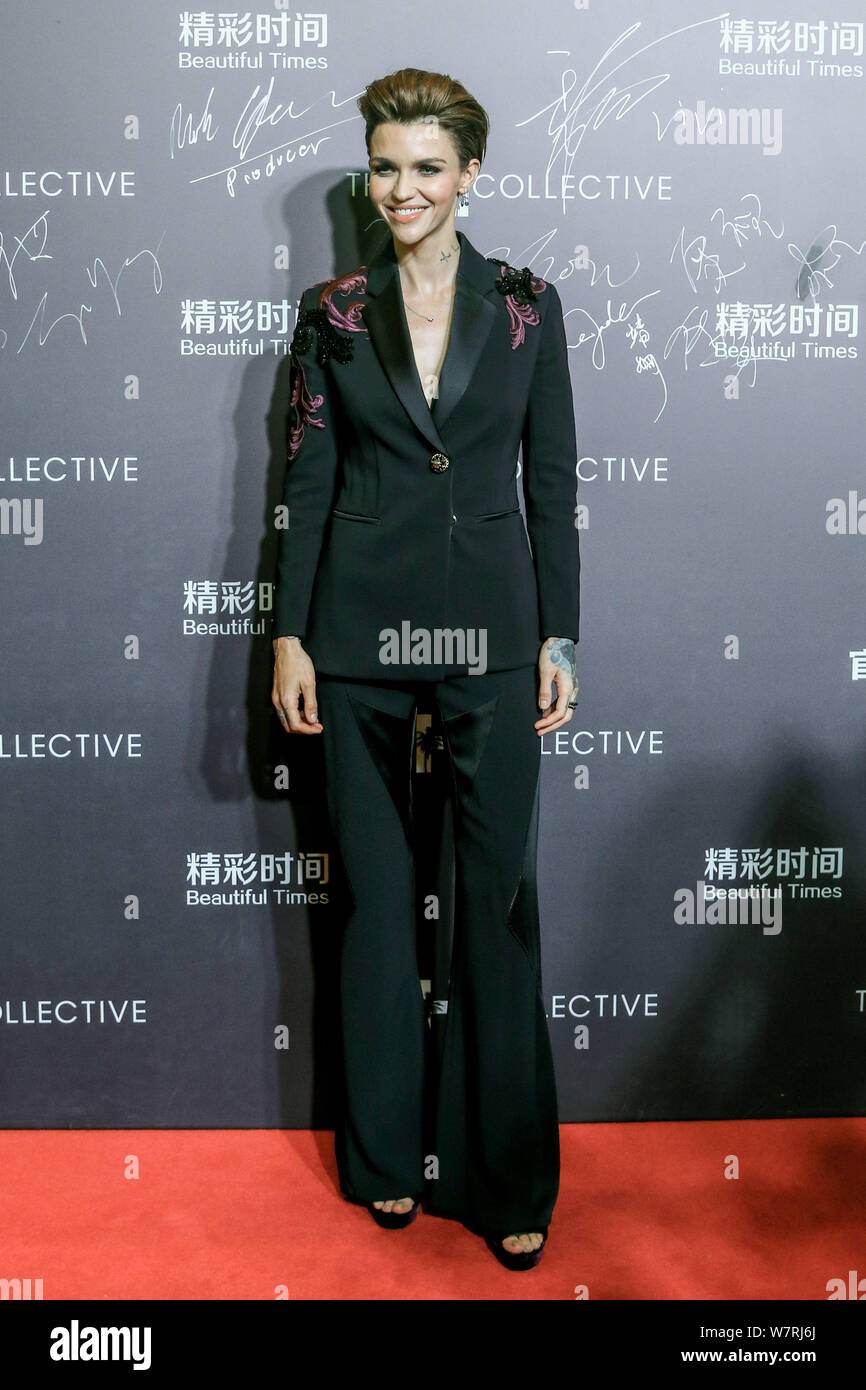 Australian model and actress Ruby Rose attends a launch ceremony of ...