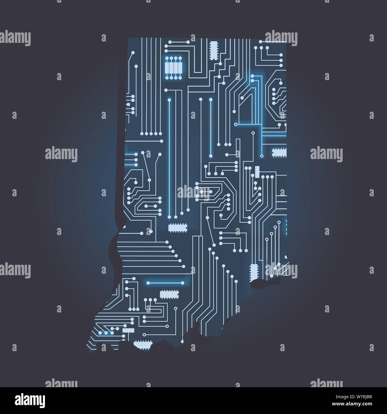 Map Of Indiana State High Resolution Stock Photography and Images - Alamy