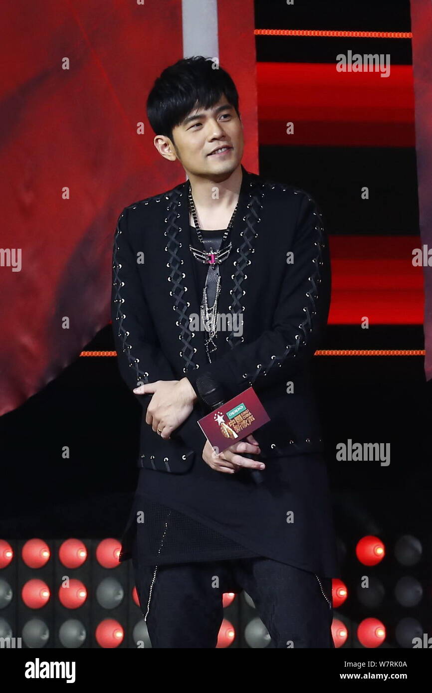 Taiwanese singer Jay Chou attends a press conference for Season 2 of ...