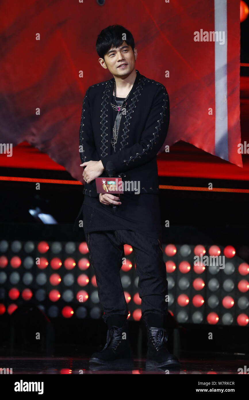 Taiwanese singer Jay Chou attends a press conference for Season 2 of ...